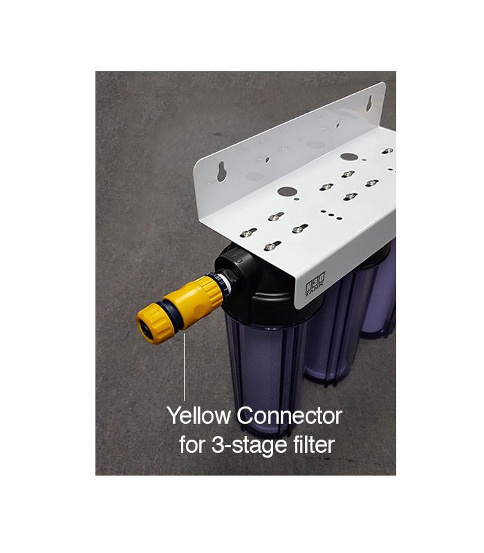 Yellow Connector for 3-stage Filter - Quick Release Connection