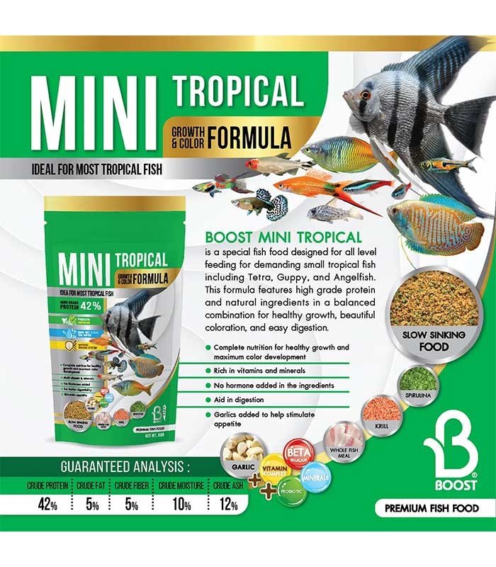 Boost Mini Tropical Growth & Color Formula - Fry Fish Food