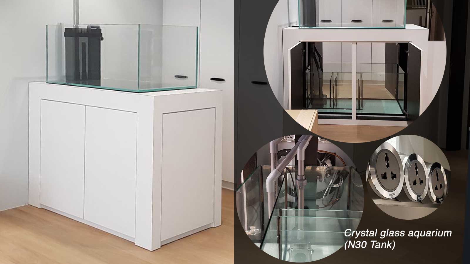 Braceless Fish Tanks, Rimless Aquarium Cabinet and Stands - N30 Tank