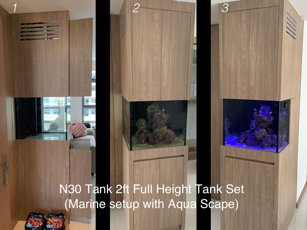 Full Height Tanks - Tall Aquarium with floor-to-ceiling Cabinets - N30 Tank